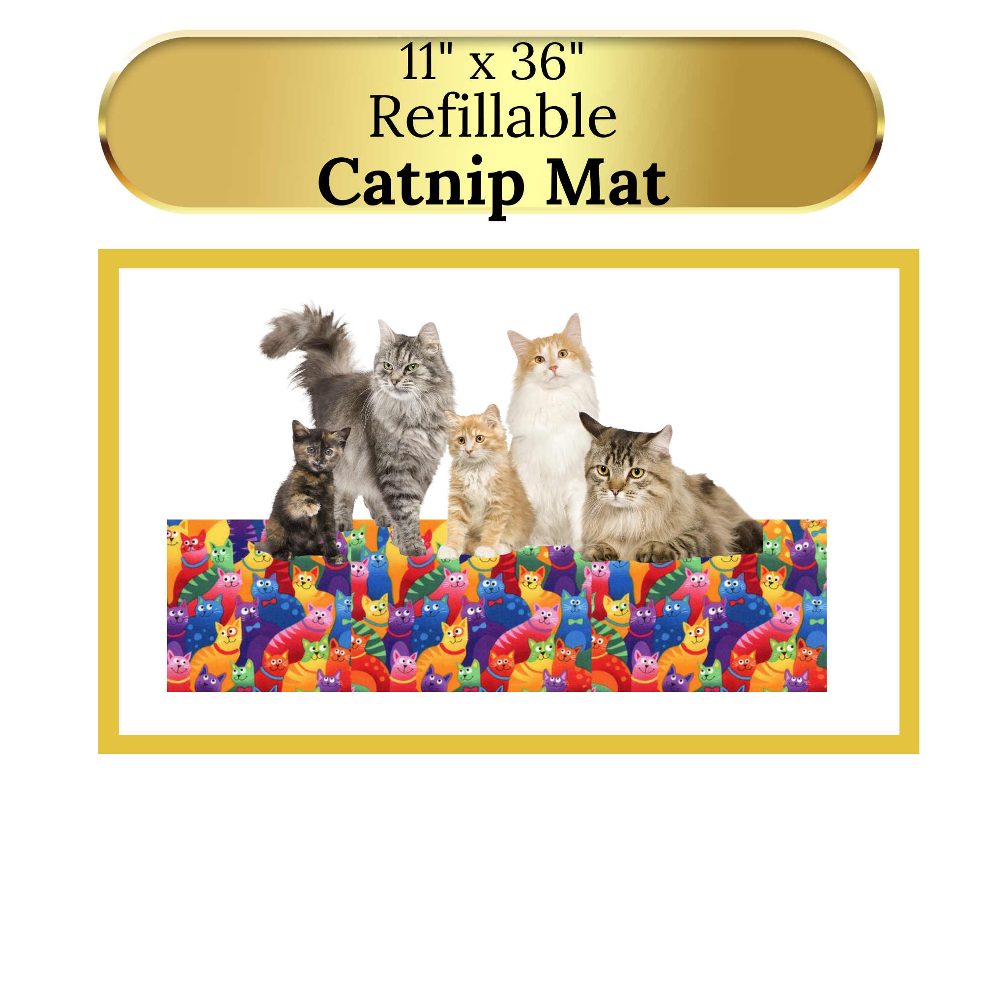 Home & Living :: Pets :: Pet Toys :: 11 x 36 Refillable Natural Catnip Mat