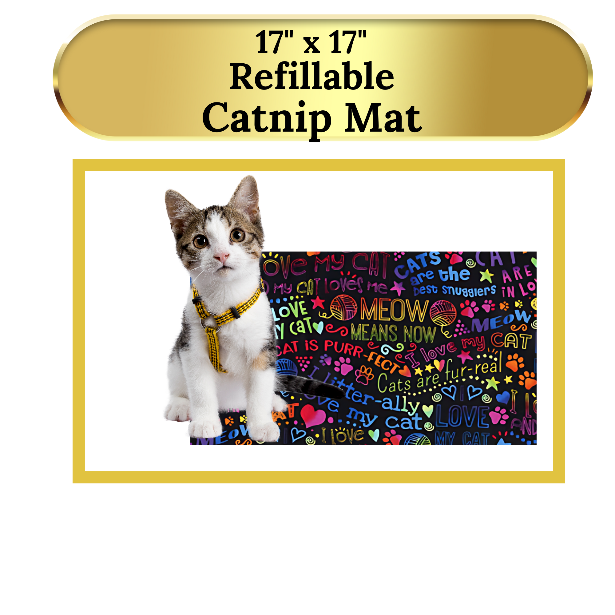 Home & Living :: Pets :: Pet Toys :: 17 x 17 Refillable Catnip Mat